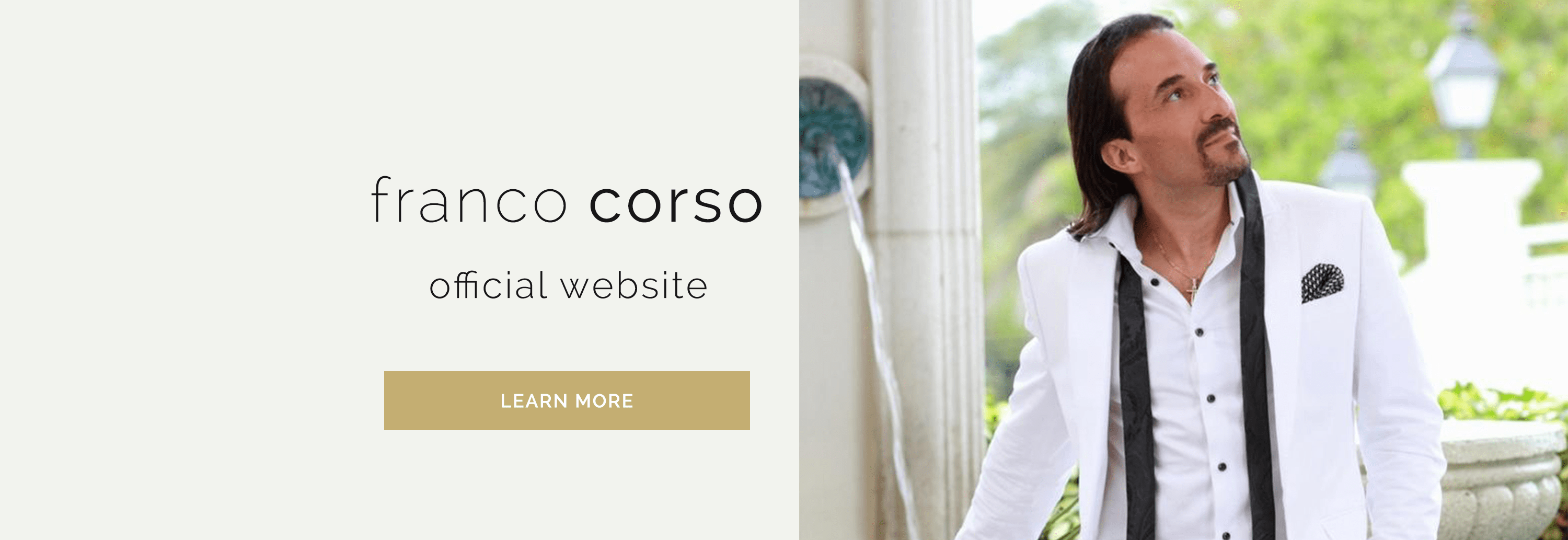 Welcome | Franco Corso - The Voice of Romance