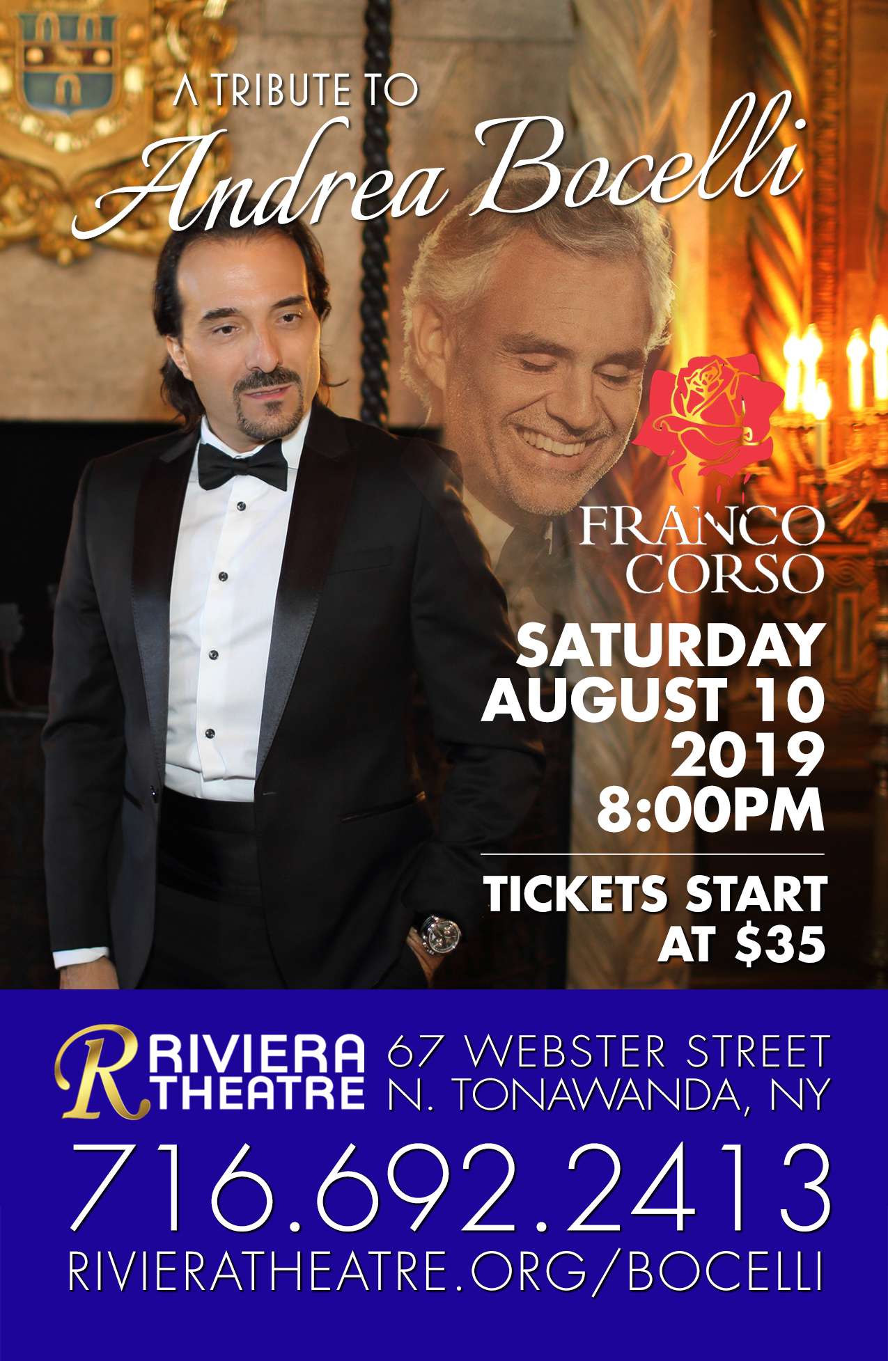 Riviera Theatre | Franco Corso - The Voice of Romance